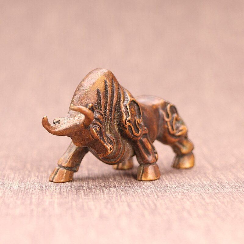 Vintage Copper Bull Statue Wall Street Bull Figure... – Vicedeal