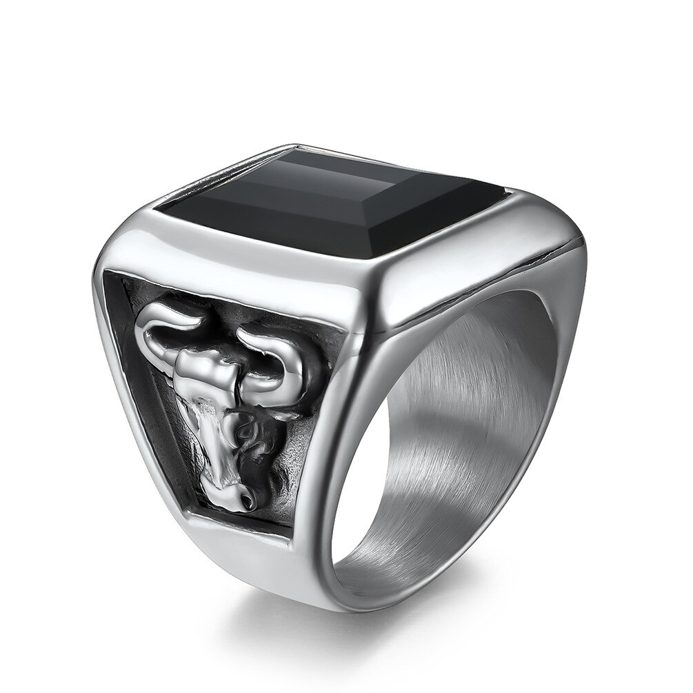 Vintage Bull Head Rings Stainless Steel Animal Thu... – Vicedeal