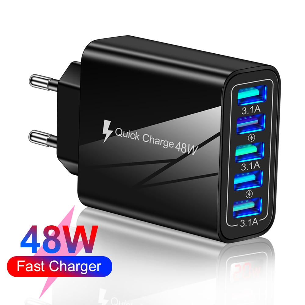 lovebay 5 Ports 48W USB C Quick Charger Type C Plu... – Vicedeal
