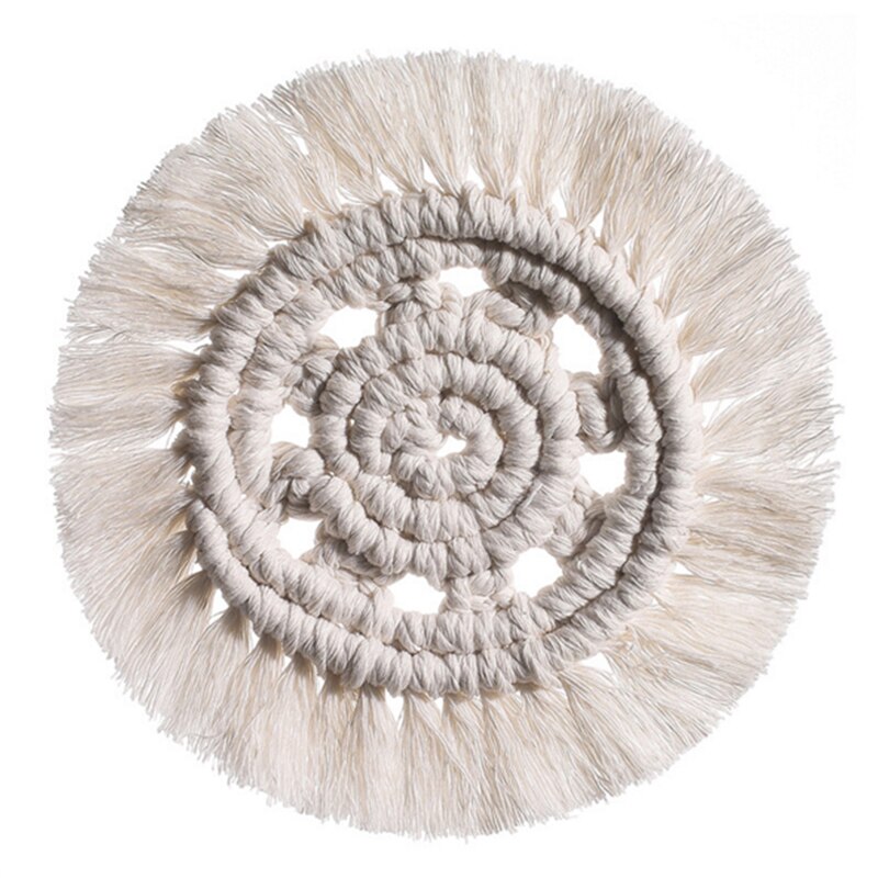 Handwoven Macrame Coasters Cotton Rope Braided Pla... – Vicedeal