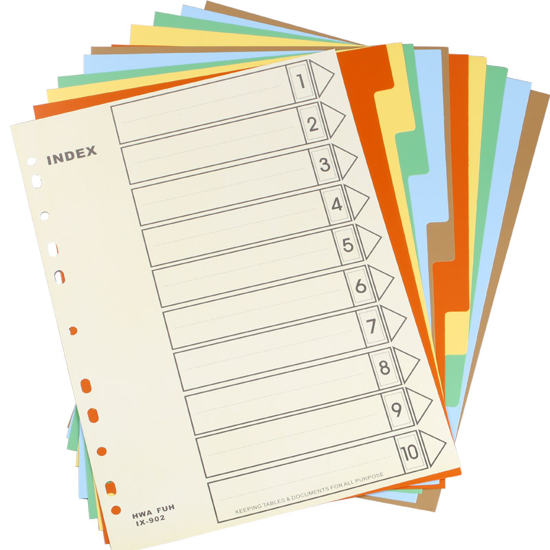 HFYP IX-902 Sorting card classify Binder Index Div... – Grandado