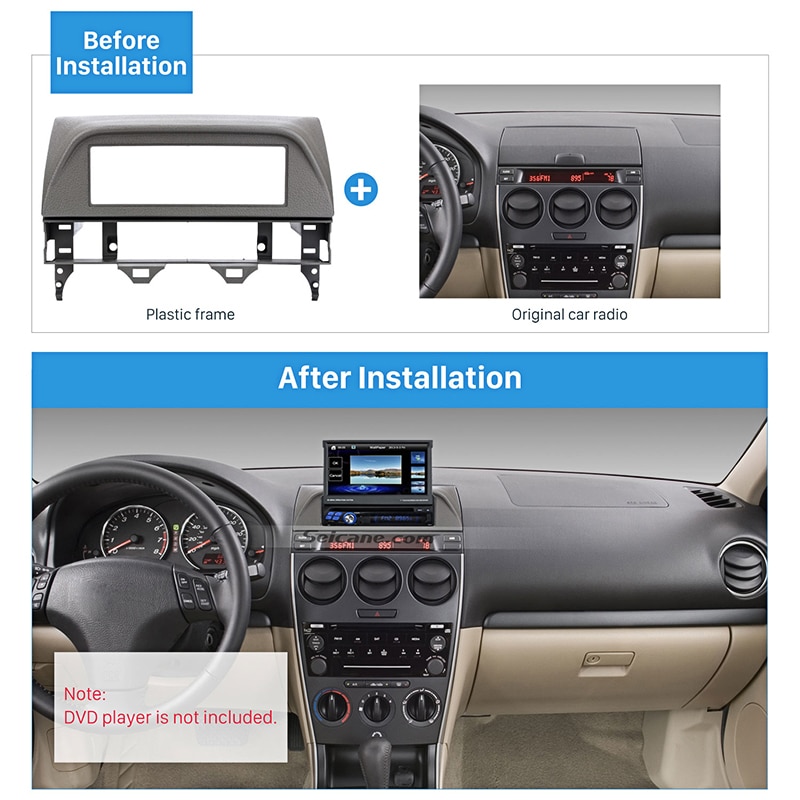 Seicane 1DIN Car Radio Fascia for 2002-2007 Mazda ... – Grandado