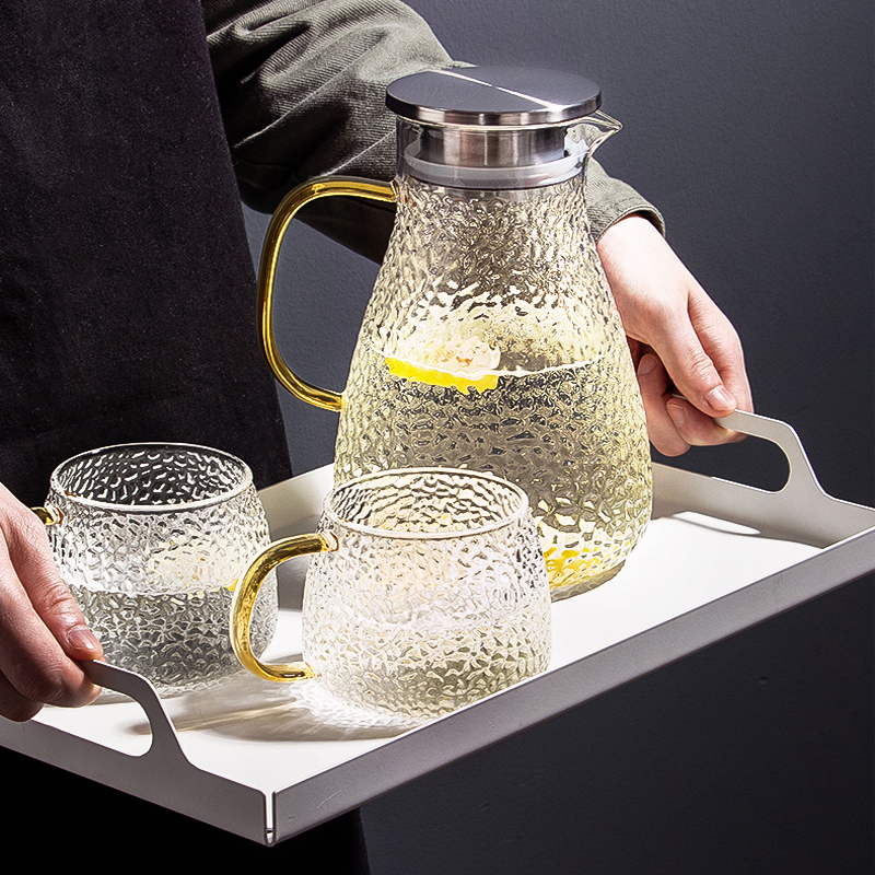 1.6/1.8L Glass Water Pitcher with Lid Spout Tea St... – Vicedeal