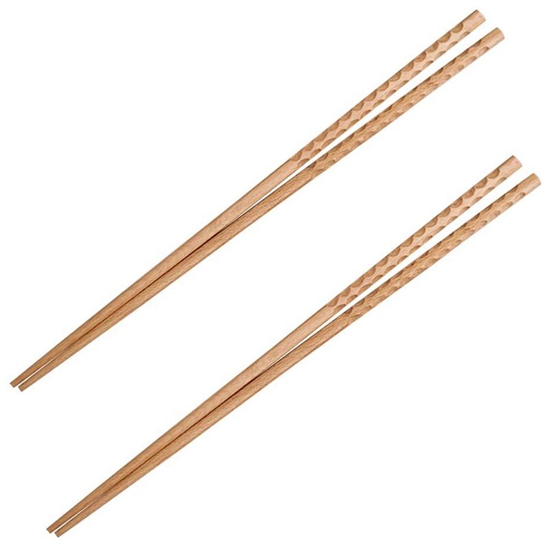 Practical 2 Pairs Wooden Cooking Chopsticks Roasti... – Vicedeal