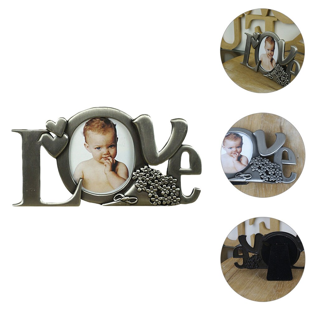 Metal Word Photo Holder Picture Frame Table Photo ... – Grandado