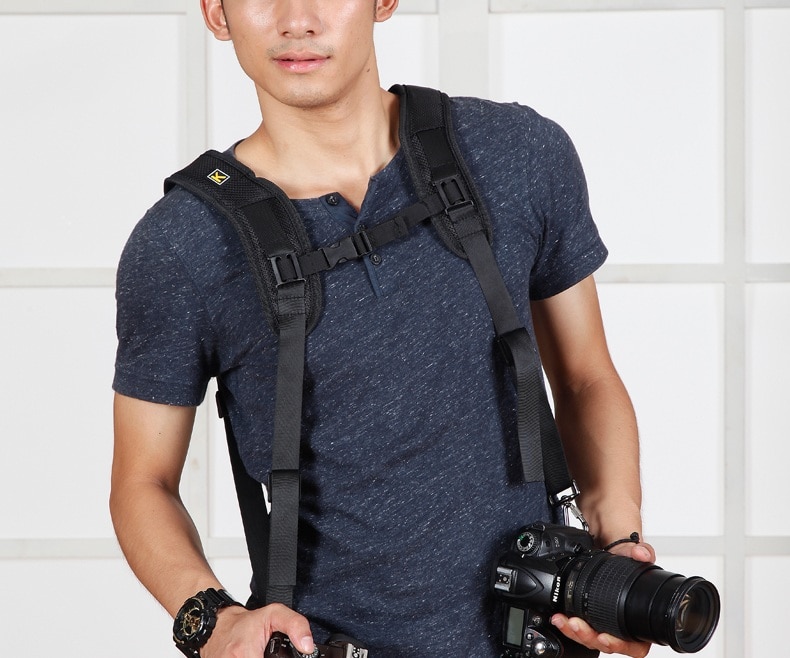 Double Camera Shoulder Neck Sling Quick Strap + Fa... – Vicedeal