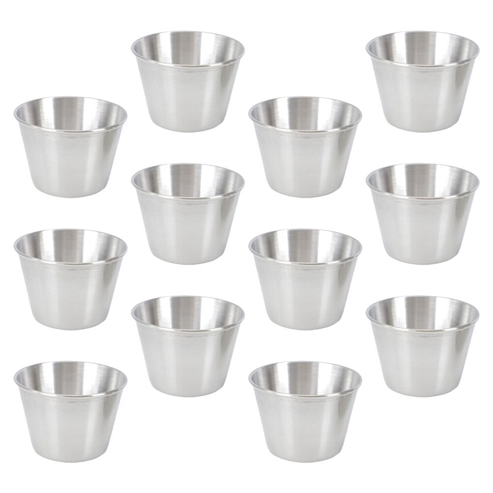 12 Pcs Stainless Steel Condiment Sauce Cup Simple ... – Vicedeal