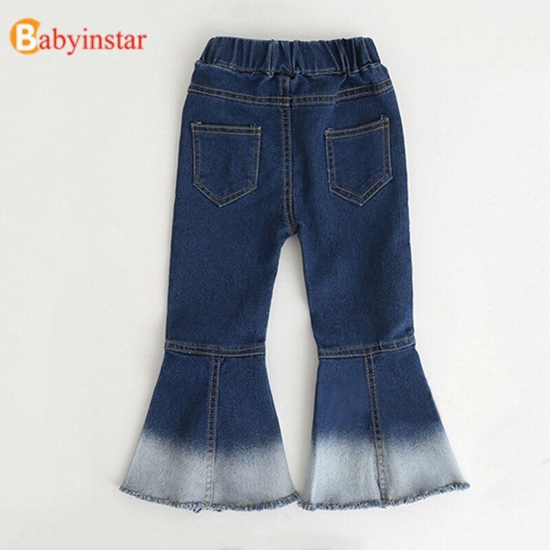 2-8Y Girls Bell Bottom Jeans For Girls Baby Denim ... – Vicedeal