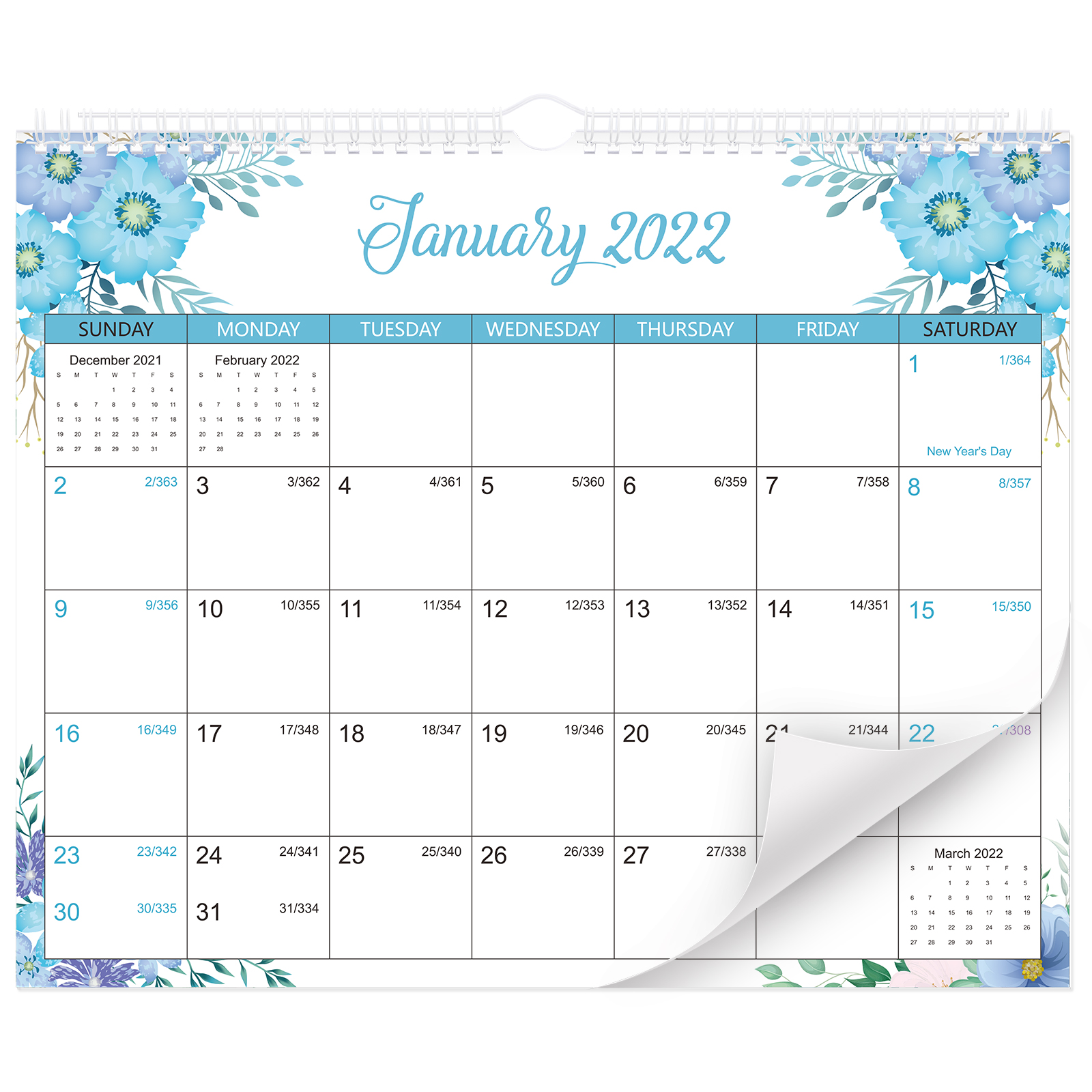 STOBOK Floral Wall Calendar 2022-2023 Calendar Jan... – Grandado