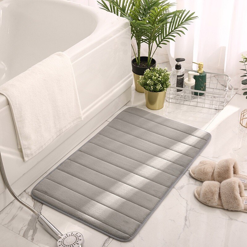 40*60CM Home Bath Mat Coral Fleece Bathroom Carpet... – Grandado