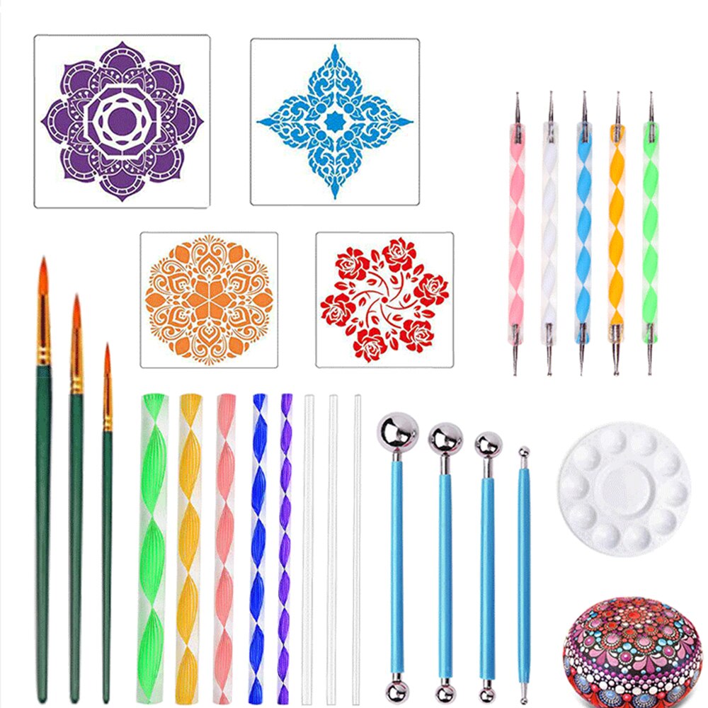 25pcs set Mandala Dotting Tools for Painting Rocks... – Grandado