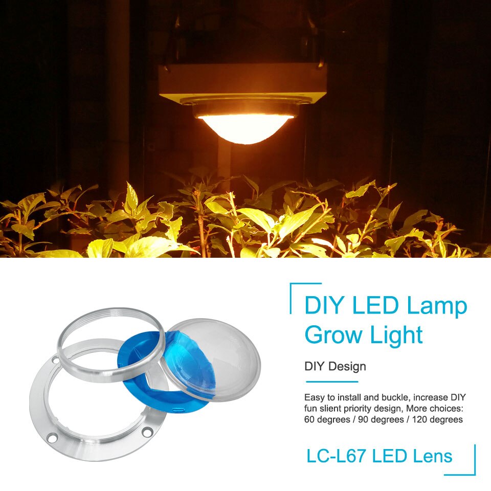 30 45 60 90 120 grad LED Objektiv Optische Glas 67... – Vicedeal