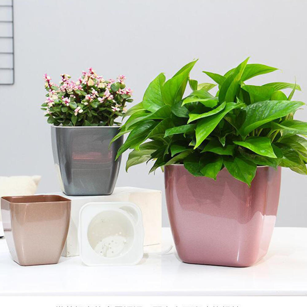 Self-Watering Plant Bloem Pot Vierkante Imitatie M... – Vicedeal