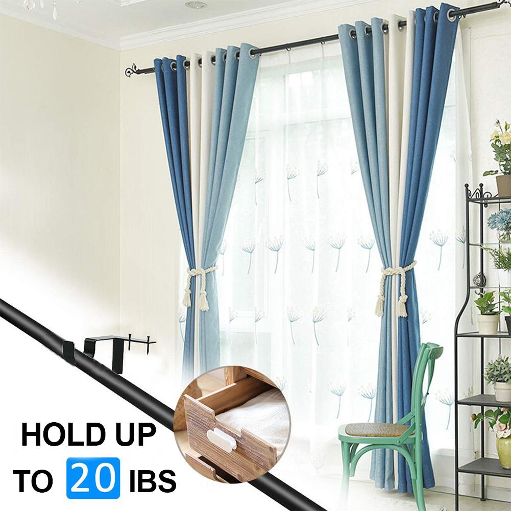 2pcs Roman Pole Bracket Curtain Rod Brackets Drill... – Grandado