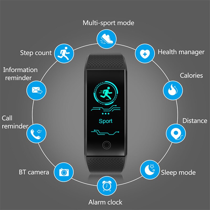 Smart bracelet Sports Bracelet Detect Heart Rate B... – Vicedeal