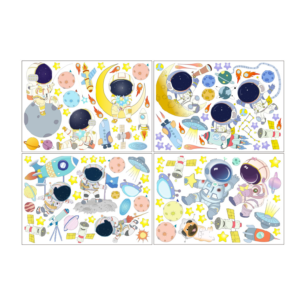 Heatboywade Space Astronaut Wall Stickers Cartoon ... – Grandado