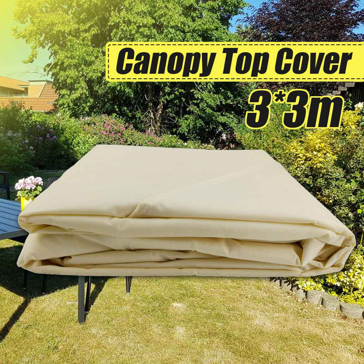 3x3M 300D Canvas Camping Hiking Sun Shelter Outdoo... – Vicedeal