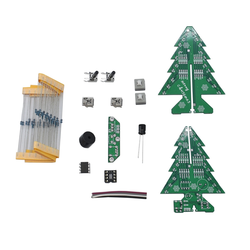 Diy 3D Christmas Tree Kit Christmas Flash Colorful... – Grandado