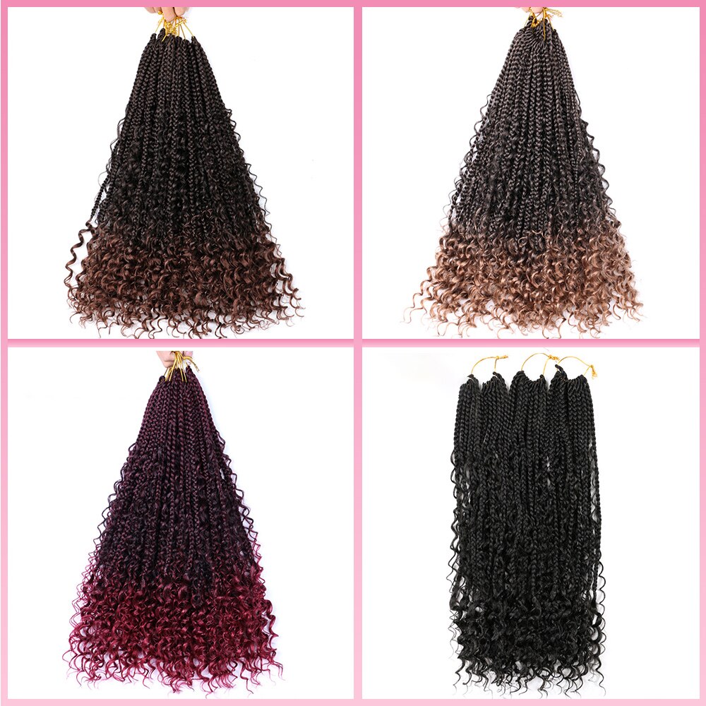 Africa Girl River Box Braids Crochet Hair 18Inch S... – Vicedeal