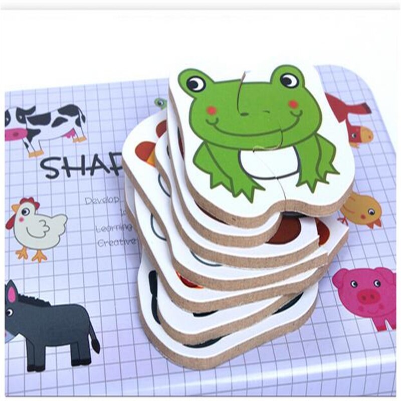 Vehicle/Fruit/Animal Set Pair Puzzle Educational B... – Grandado