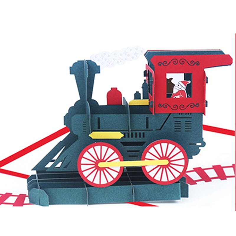 1set Xmas Santa Claus Train 3D Pop Up Greeting Car... – Vicedeal