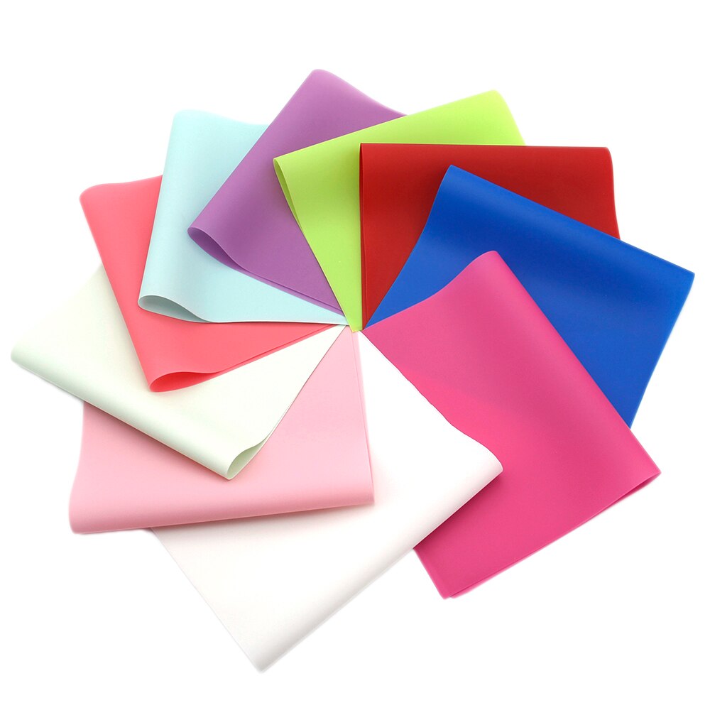 20*34cm 10Pcs Solid Color Jelly PVC Faux Leather S... – Grandado