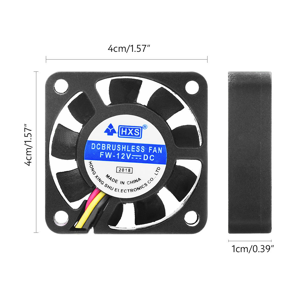 4010 Fan 3 Pins 9 Blades Low Noise DC 12V 40x40mm ... – Grandado