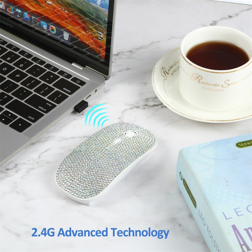 Muis Draadloze Computer Dazzling Oplaadbare 2.4G D... – Vicedeal