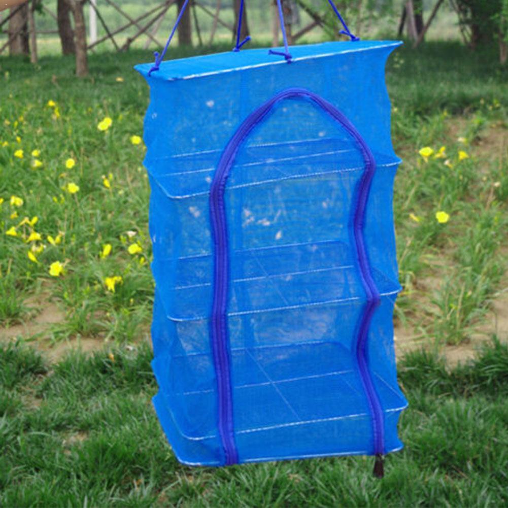 4 Layers Folding Fish Dryer Net Red Drying Rack Fo... – Grandado