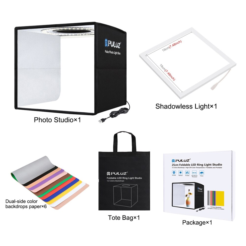 Cadiso 25Cm 30Cm Foto Studio Light Box 12 6 Kleure... – Grandado