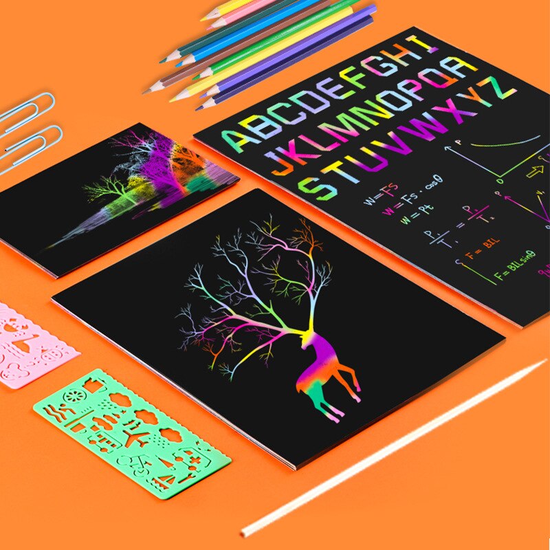 A4 Scraping Paper 10 Sheets 8k4 Open 32ka4 Childre... – Vicedeal