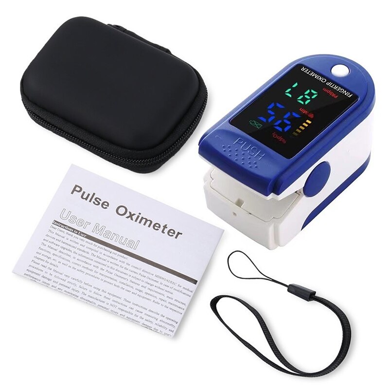 Oximeter Finger Clip Blue LED Digital Screen Highl... – Grandado