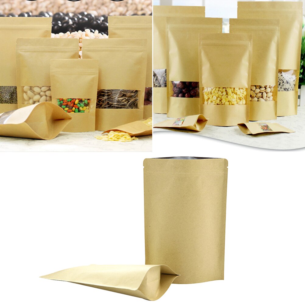 50pcs/Pack Practical Kraft Paper Self Standing Pou... – Vicedeal