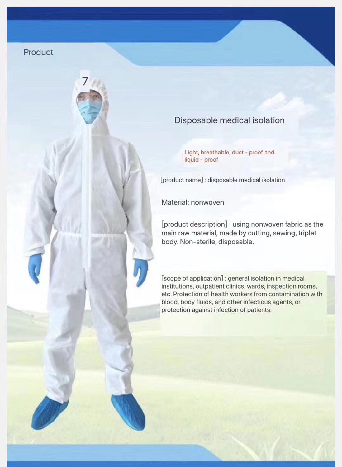 isolation gown protective cloth coverall disposabl... – Grandado