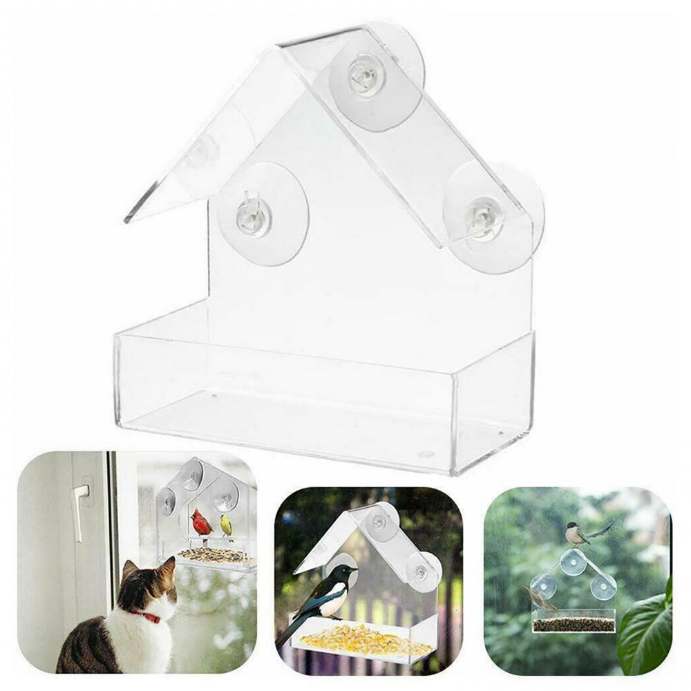 Bird Cages Transparent Acrylic Window Bird Feeder ... – Grandado
