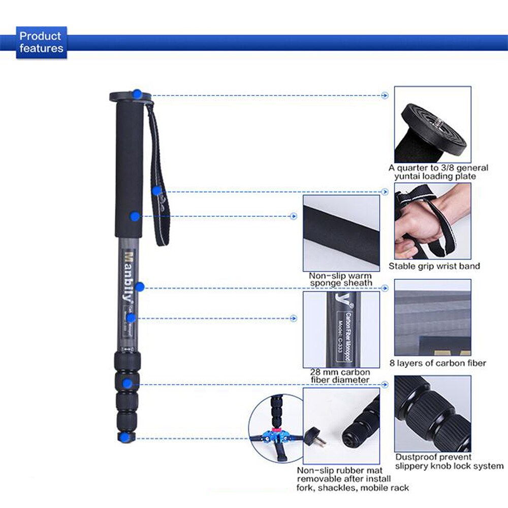 Cadiso Manbily C-333 Carbon Fiber Portable Tourism... – Grandado