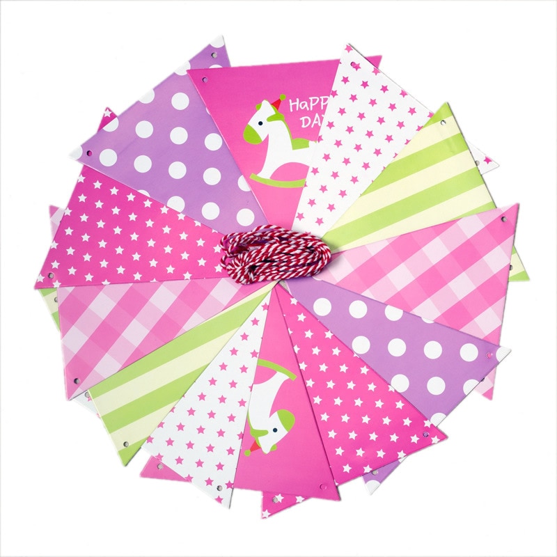 Ins Colorful Banners Wedding Birthday Party Decora... – Grandado