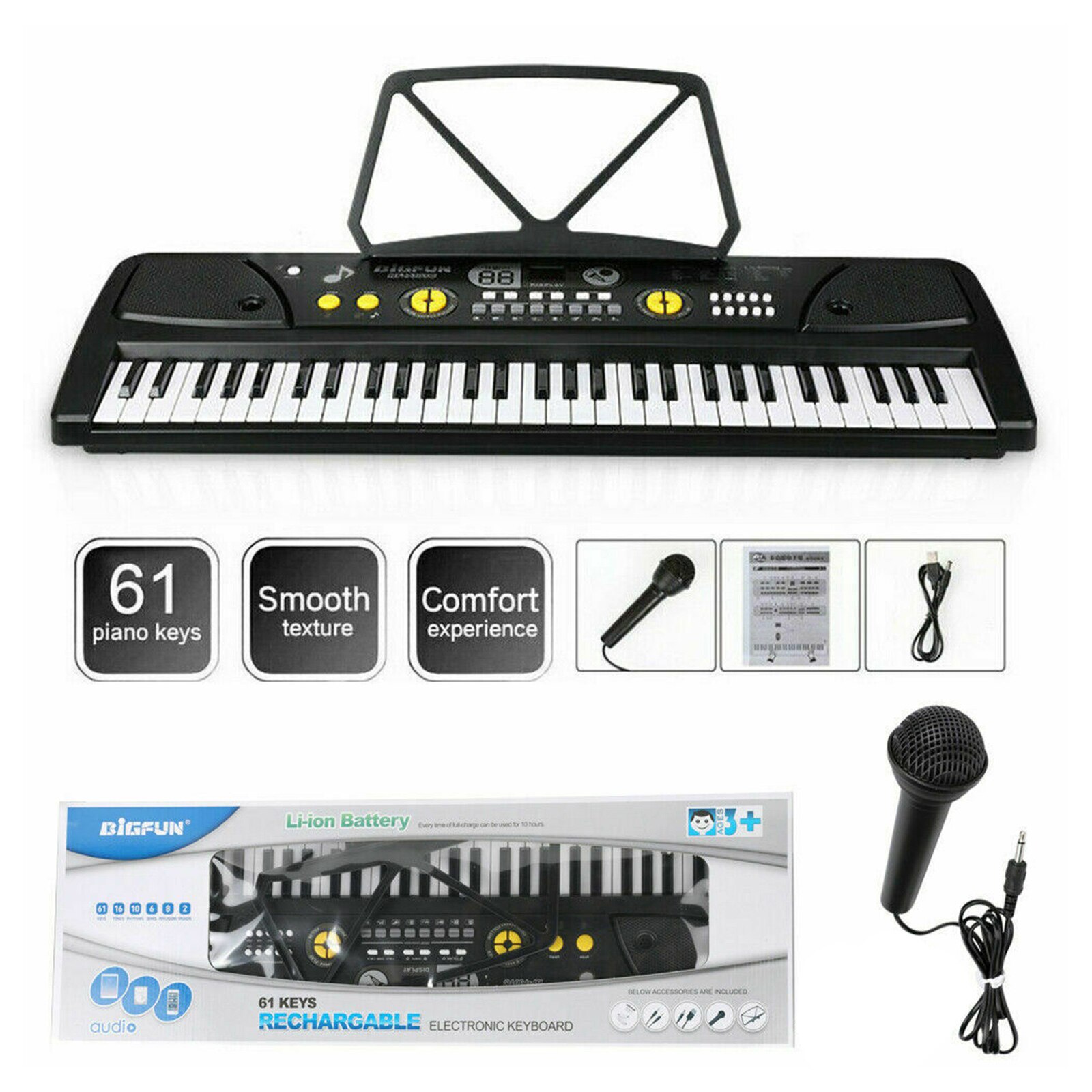 Instrument Kit Plastic Digital Music Piano Keyboar... – Grandado