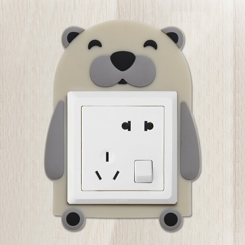 Cute Cartoon Animal Switch Sticker Glow in Dark Wa... – Grandado