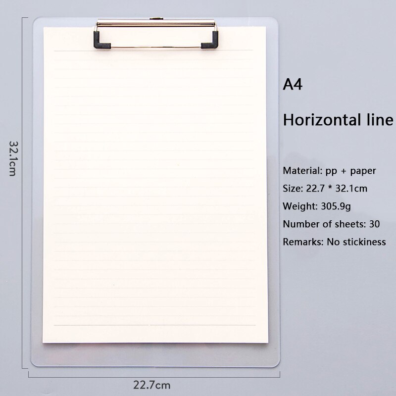 Transparent Folder A4 Board Clip Test Paper Writin... – Vicedeal