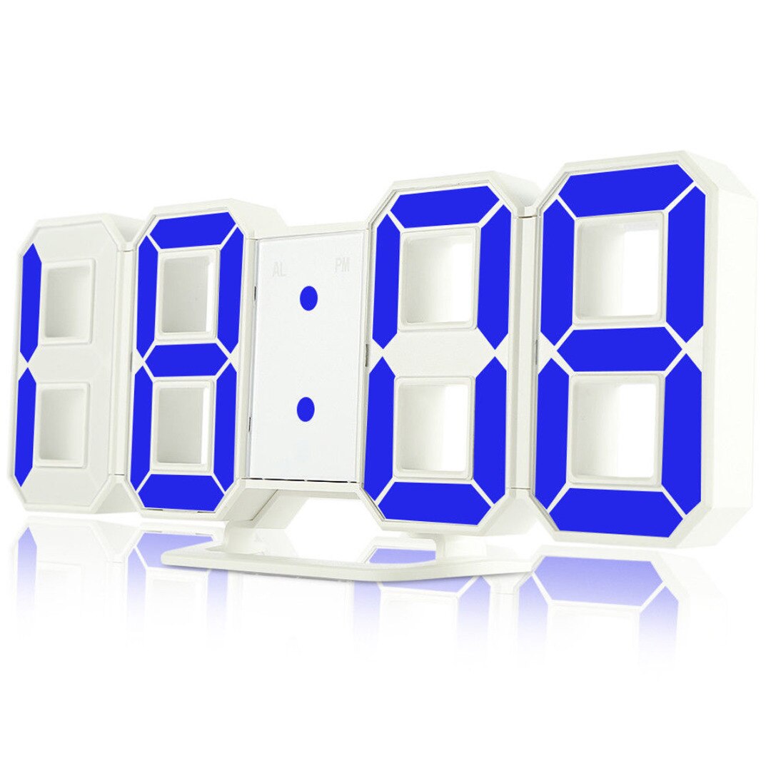 3D LED Digital Number Clock Wall Digital Alarm Clo... – Vicedeal