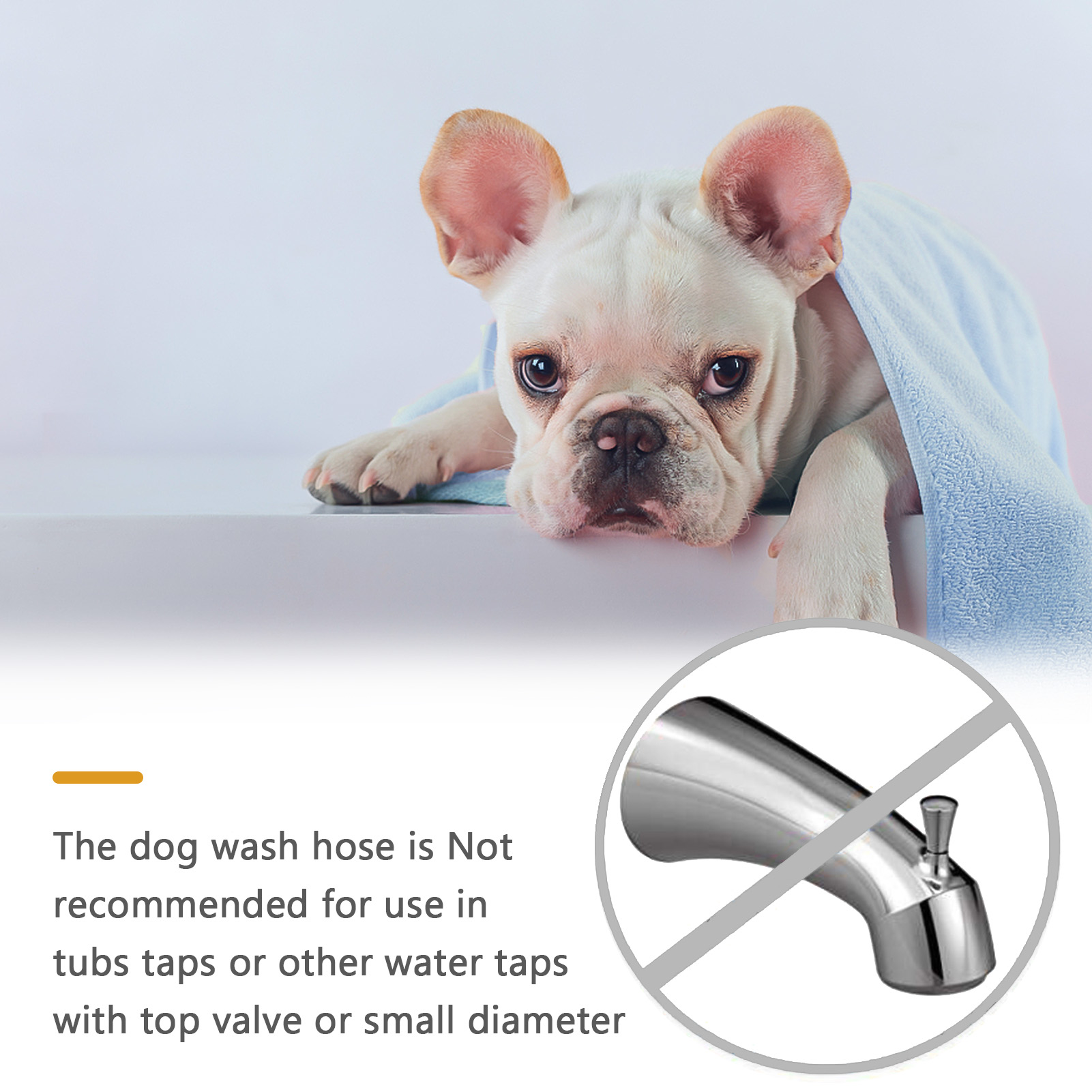 Handheld Pet Shower Hose Slip-on Dog Wash Hose Att... – Grandado