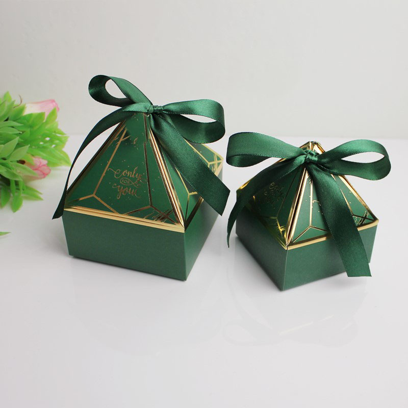 Green Paper Box for Baby Shower Candy Boxes Packag... – Grandado