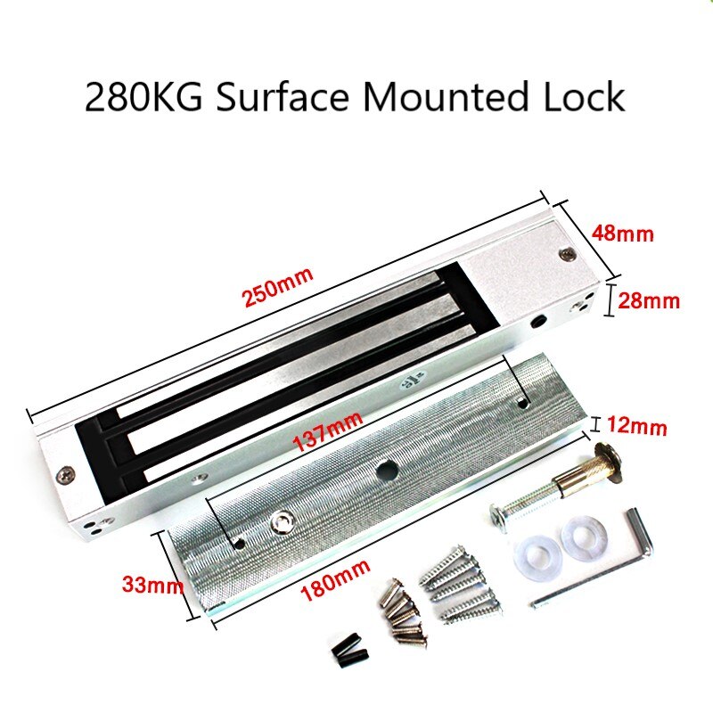 12V 24V 280kg Holding Force Magnetic Lock Single D... – Vicedeal
