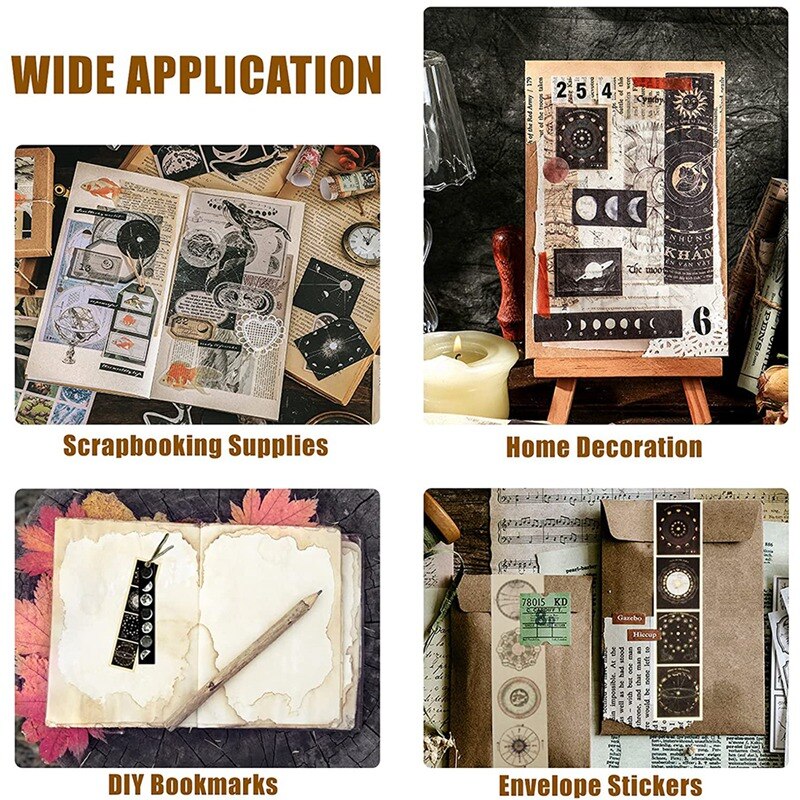 240 Piece Vintage Diary Scrapbooking Supplies Pack... – Grandado