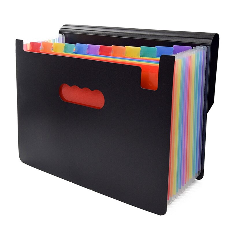 12 Pockets Expanding File Folder A4 Organizer Rain... – Grandado