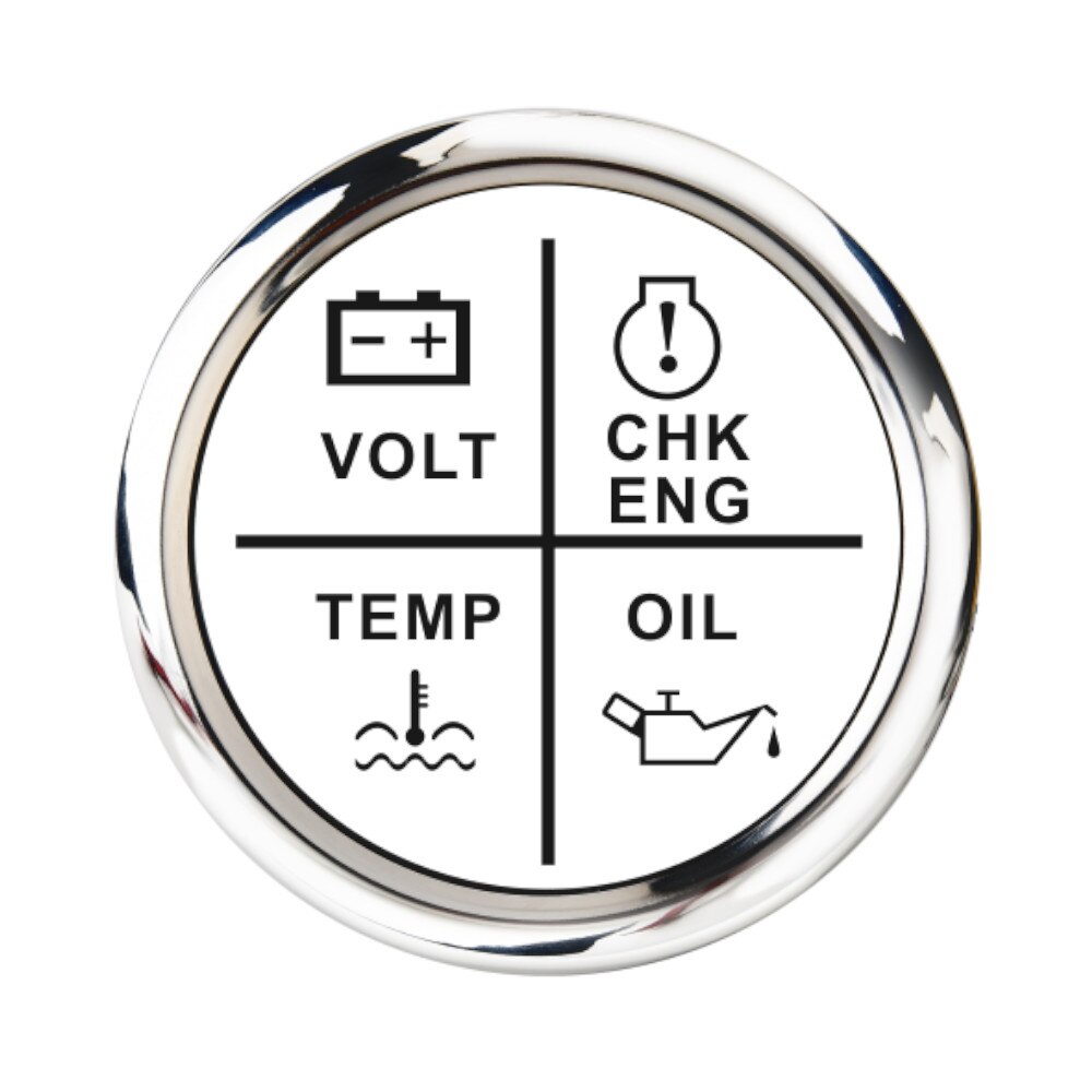 52 Mm Alarm Gauge Meter Volt/Olie Druk/Water Temp/... – Vicedeal