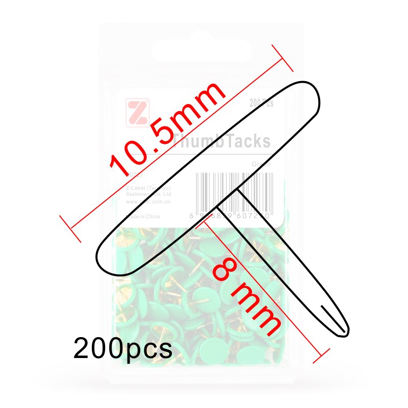 200PCS Z-LABEL Green Thumbtack Softwood Nails Push... – Grandado