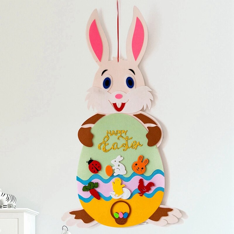 Easter Bunny Diy Home Decor Felt Pendant Wall Hang... – Grandado