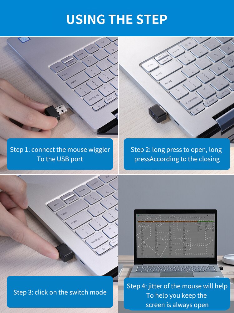 Super Mini Mouse Jiggler USB Port Mouse Mover Supp... – Vicedeal